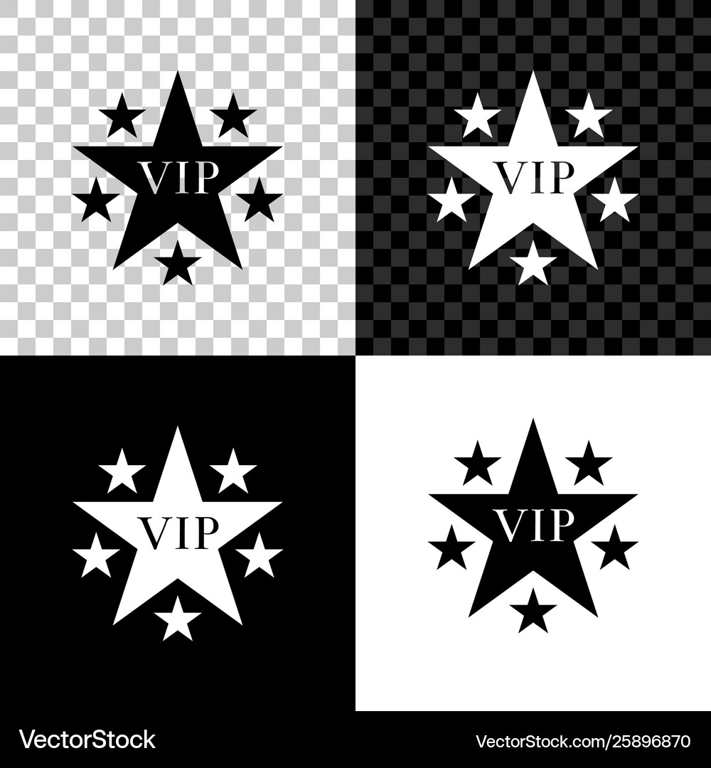 Star vip with circle stars icon isolated Vector Image