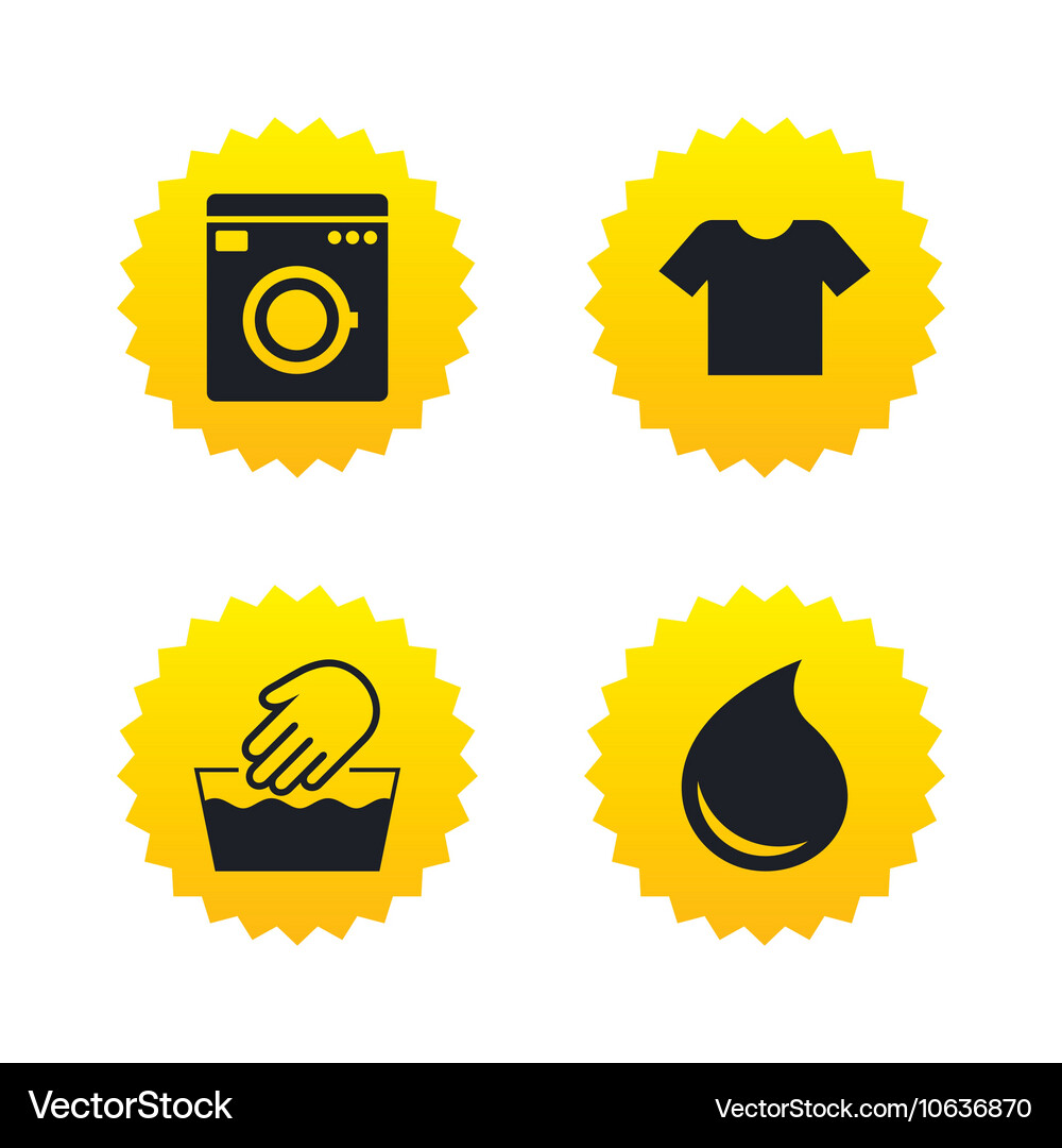 Wash icon not machine washable symbol Royalty Free Vector