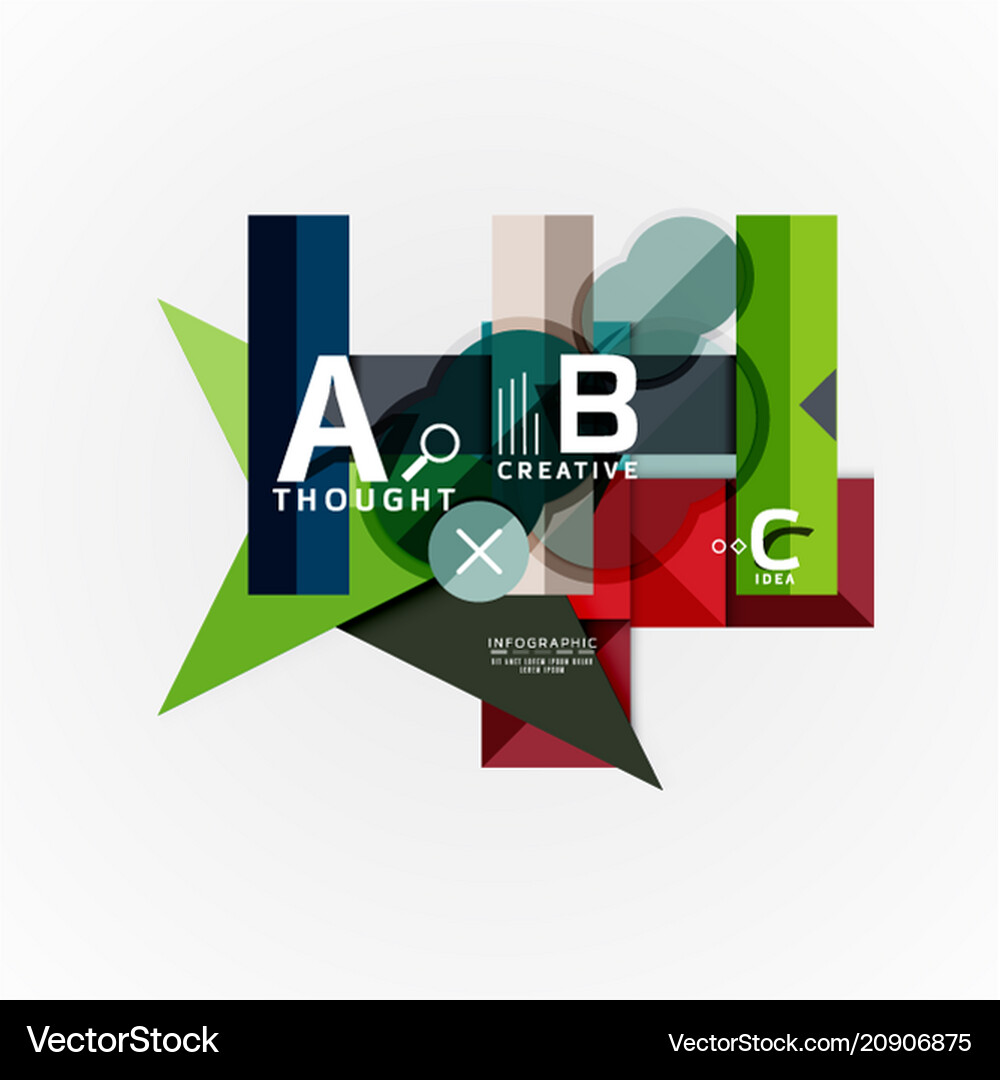 Abstract geometric option infographic banners a b Vector Image
