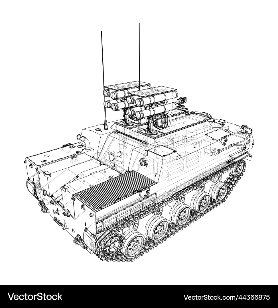 Anti-tank armored car Royalty Free Vector Image