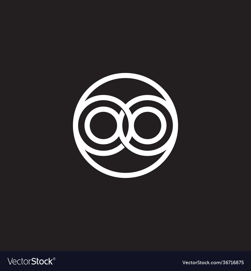 Circle infinity lines logo Royalty Free Vector Image