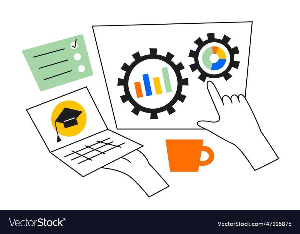 Data science online courses distant education Vector Image