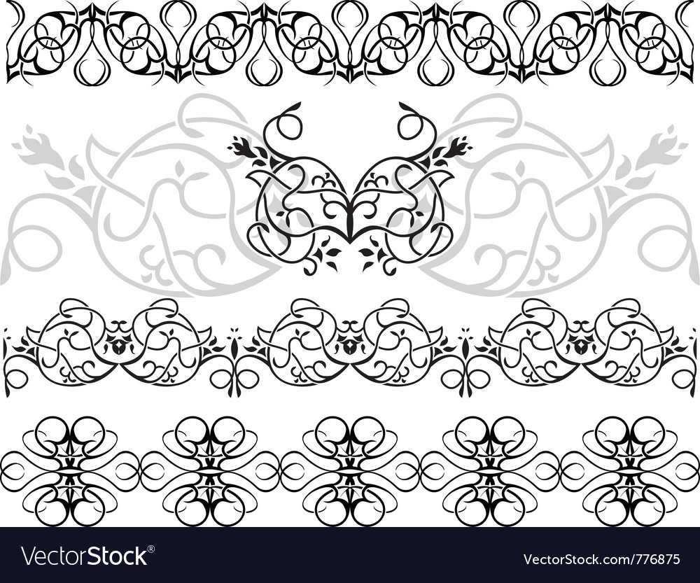 Fantasy borders set Royalty Free Vector Image - VectorStock