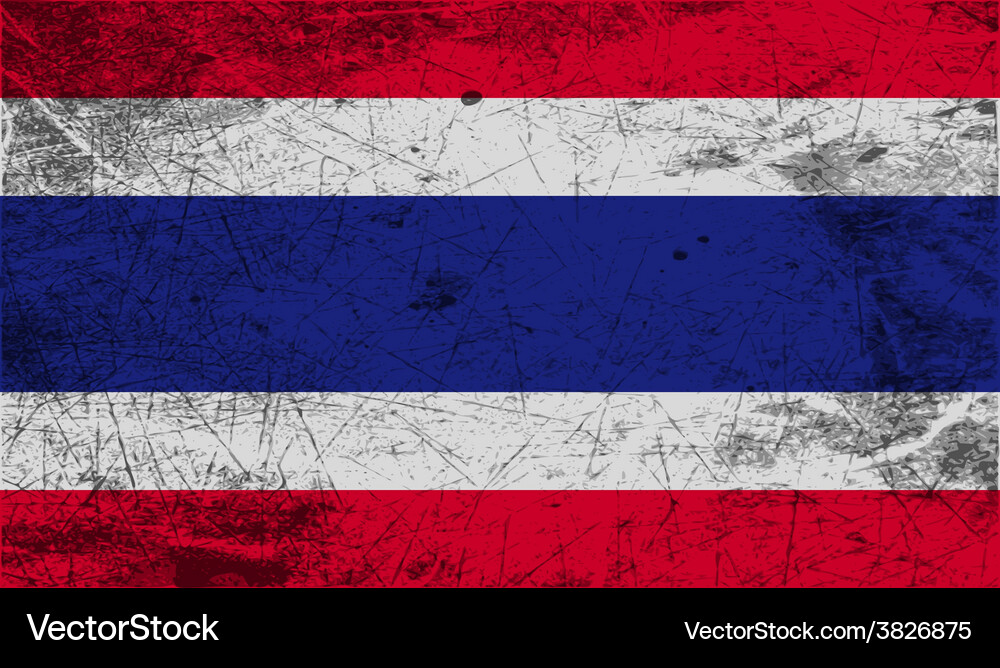 Flag of thailand with old texture Royalty Free Vector Image