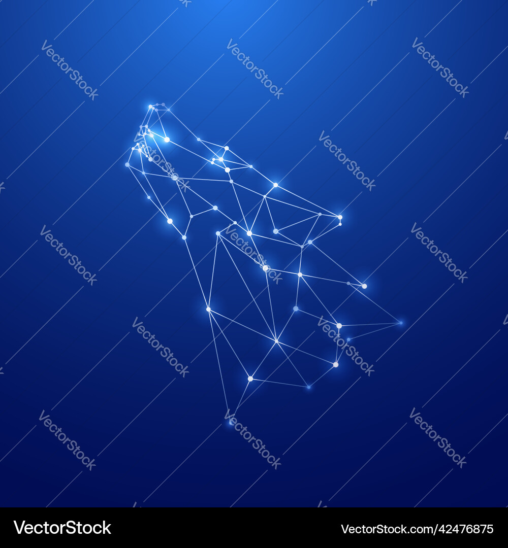 Geometric howling wolf head of wild Royalty Free Vector