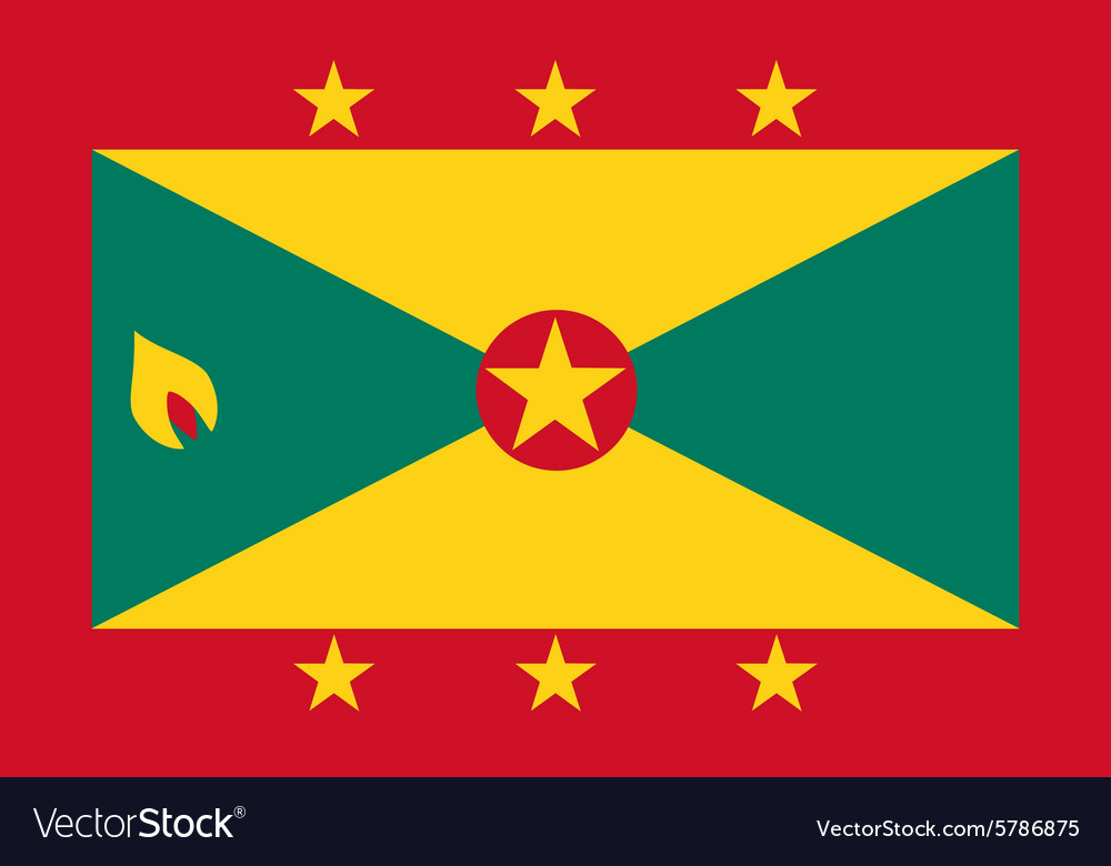 Grenada flag Royalty Free Vector Image - VectorStock