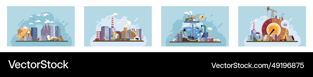 Industrial pollution dirty water Royalty Free Vector Image