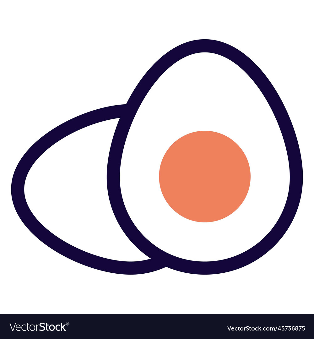 Sliced of healthy hard boiled egg Royalty Free Vector Image
