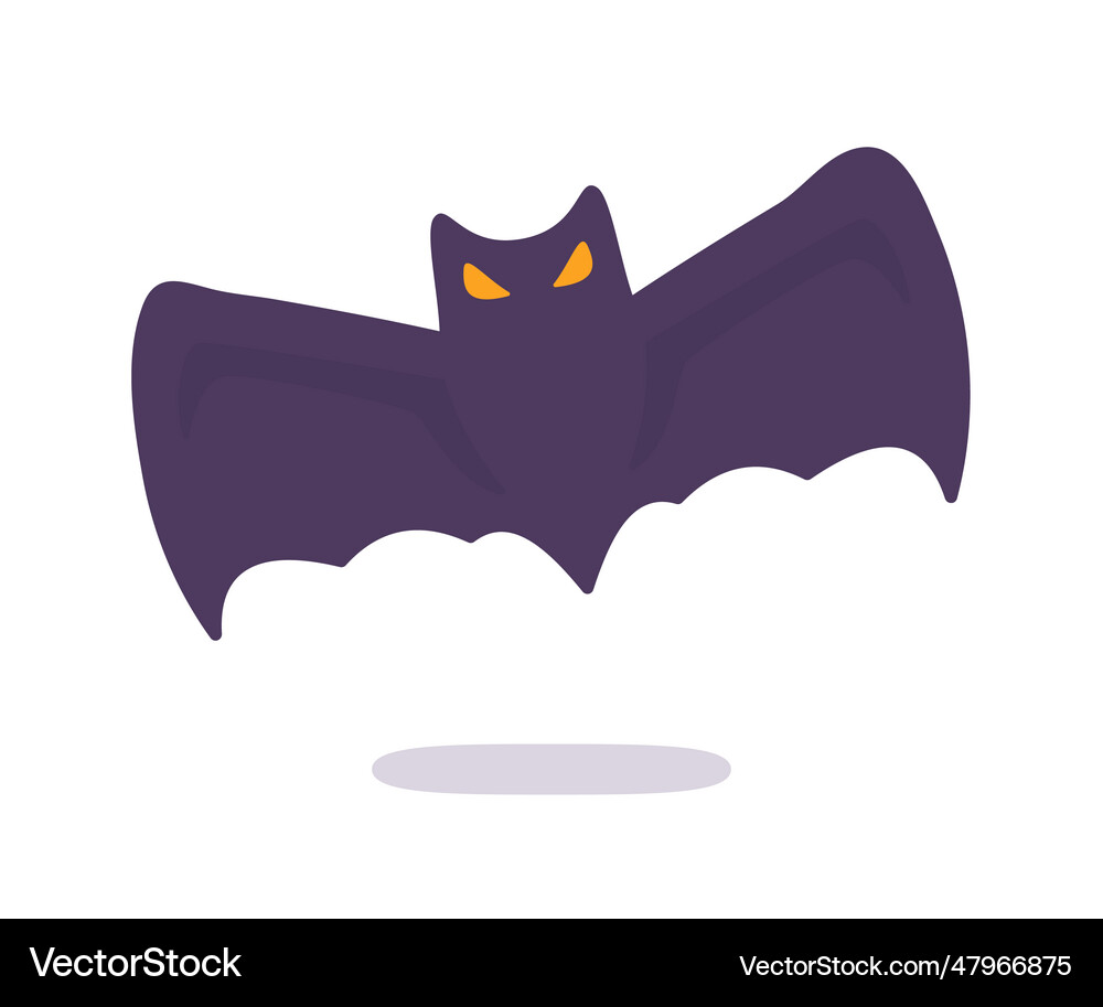 Vampire bat cartoon scary ghost bat blood on Vector Image