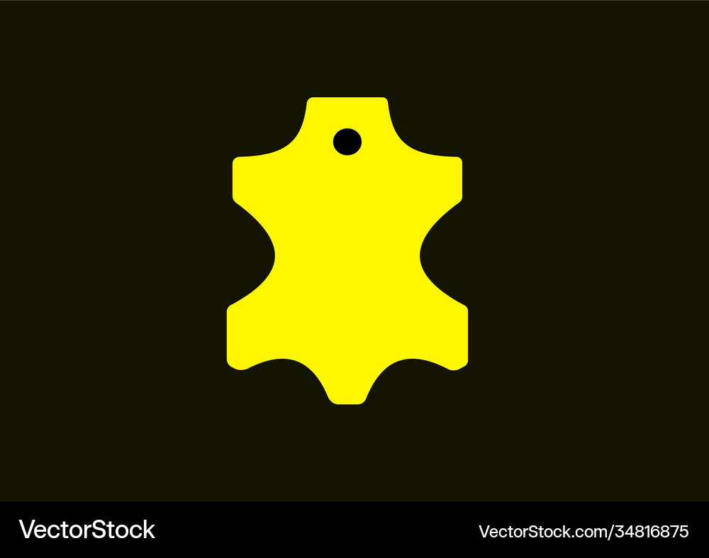 Yellow tag for clothes on a black background Vector Image