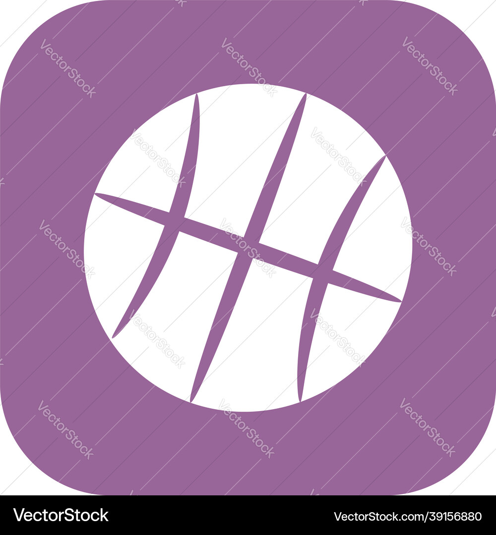 Basketball ball icon on white background Vector Image