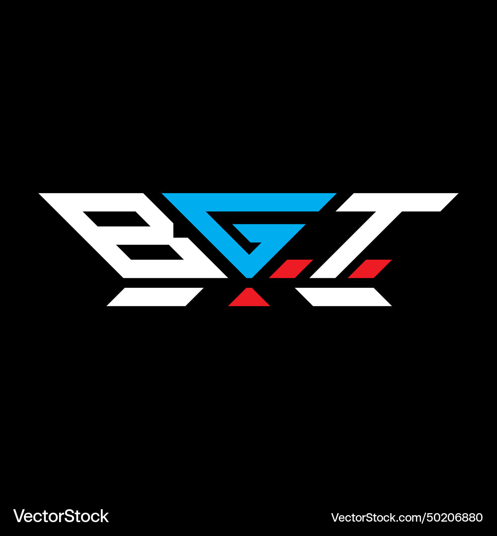Bgt letter logo design simple and modern Vector Image