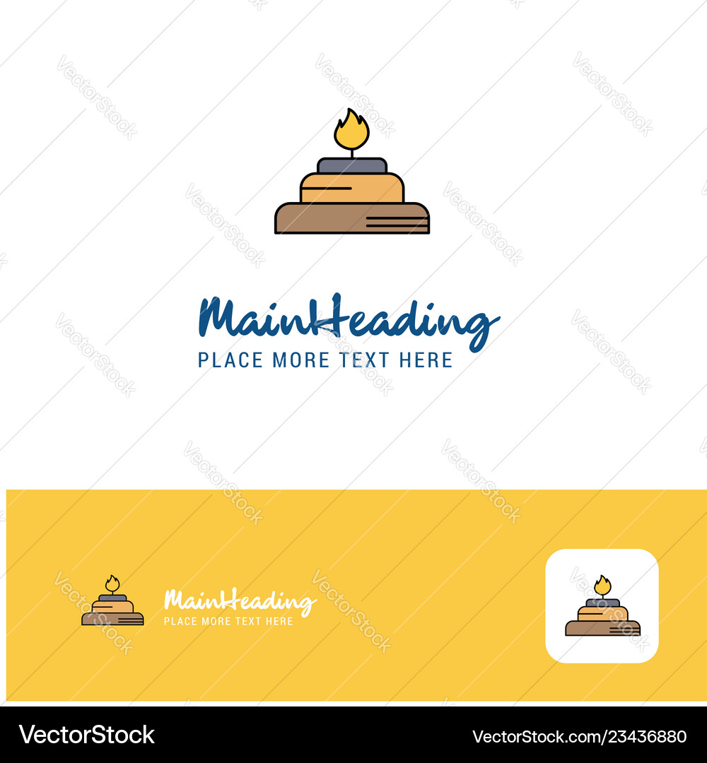 Creative burner logo design flat color logo place Vector Image