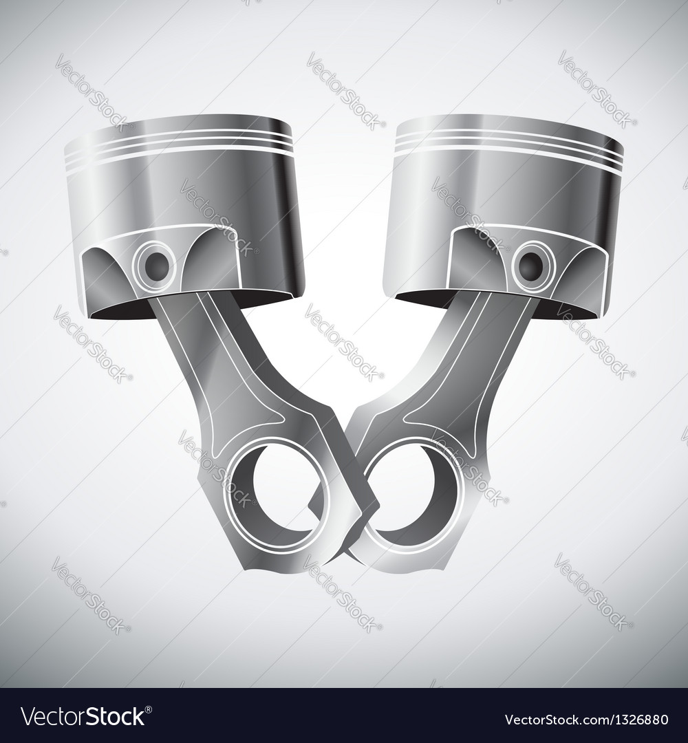Engine pistons Royalty Free Vector Image - VectorStock