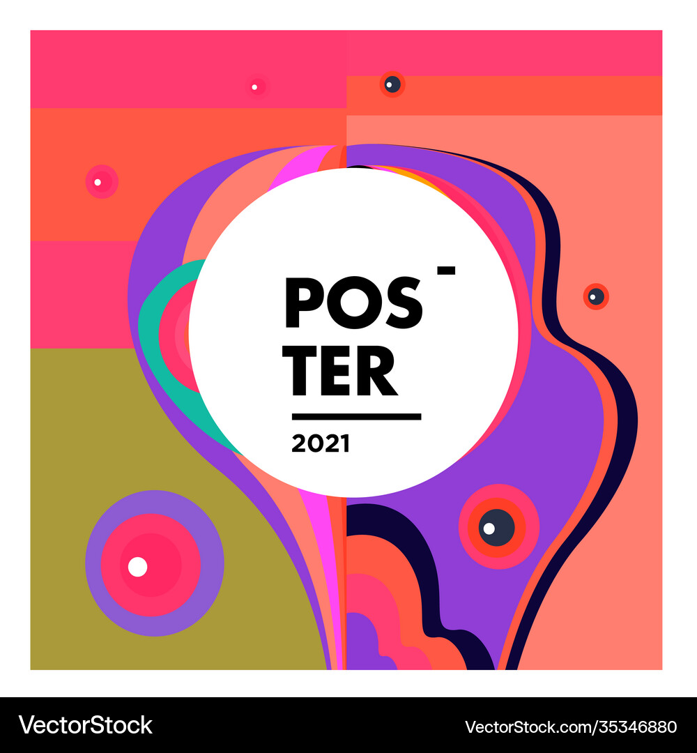 Geometric colorful pattern for poster and banner Vector Image