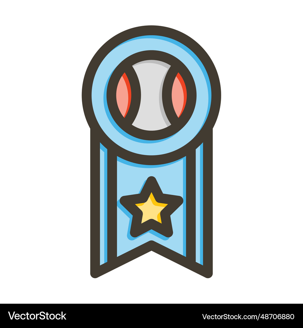 Major league thick line filled colors icon Vector Image