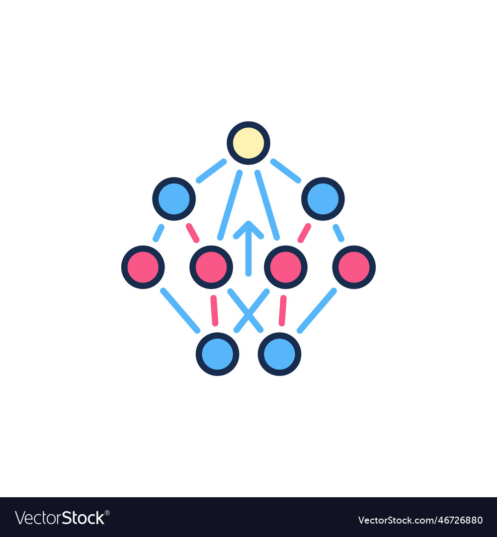 Neural networks concept minimal colored icon Vector Image Neural networks concept minimal colored icon Vector Image