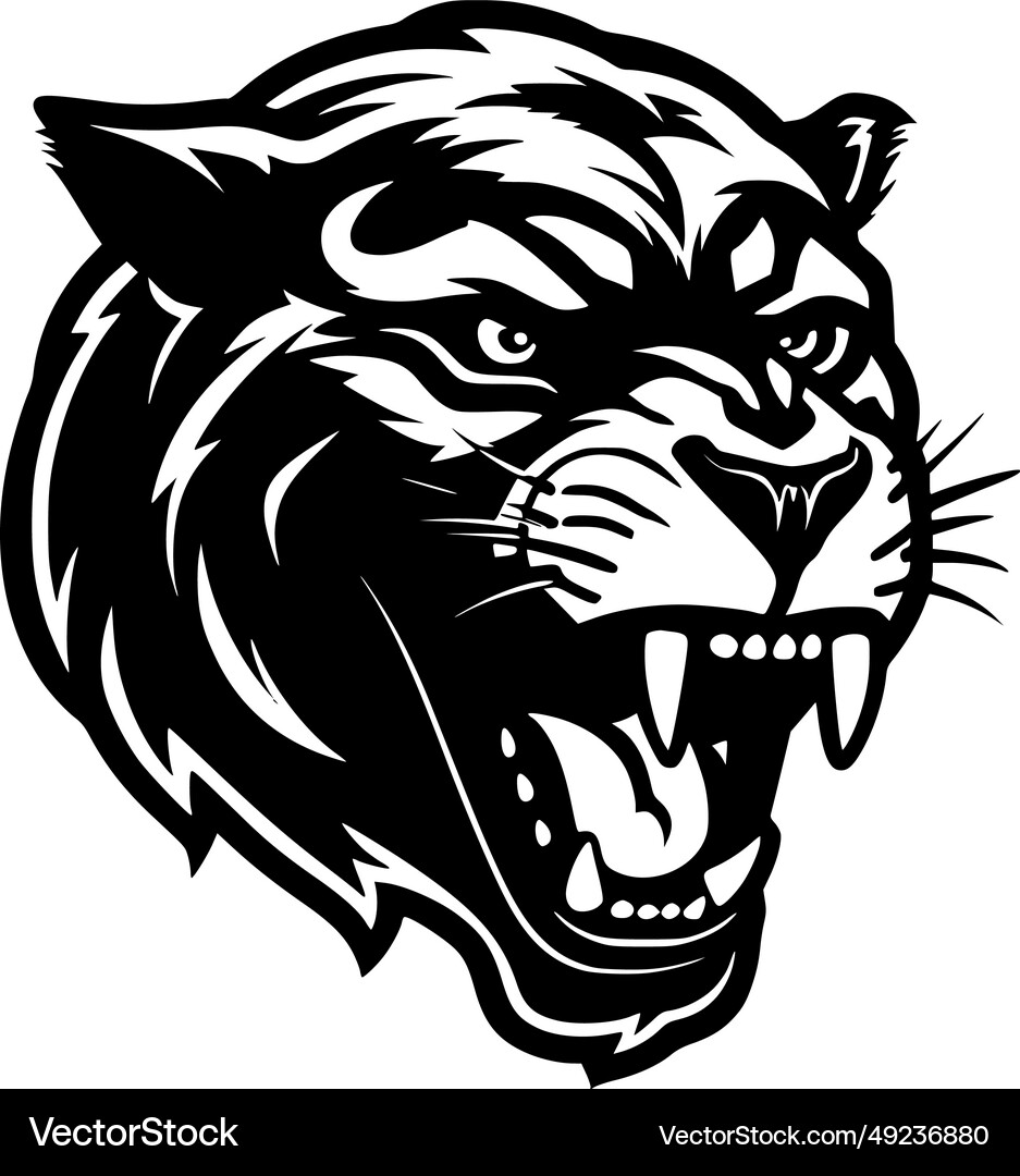 Panther - minimalist and simple silhouette Vector Image
