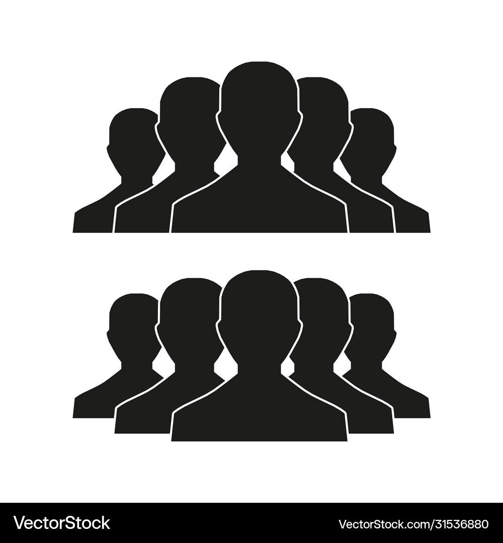 People icon set in trendy flat style isolated Vector Image