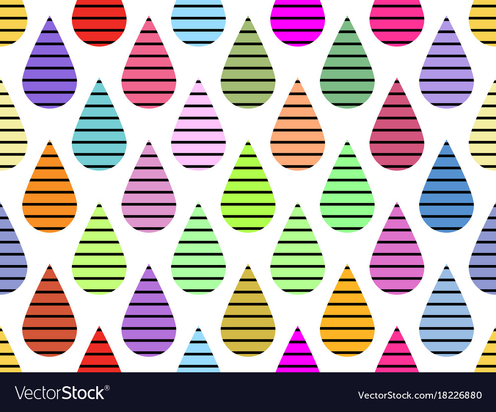 Striped drop seamless pattern Royalty Free Vector Image