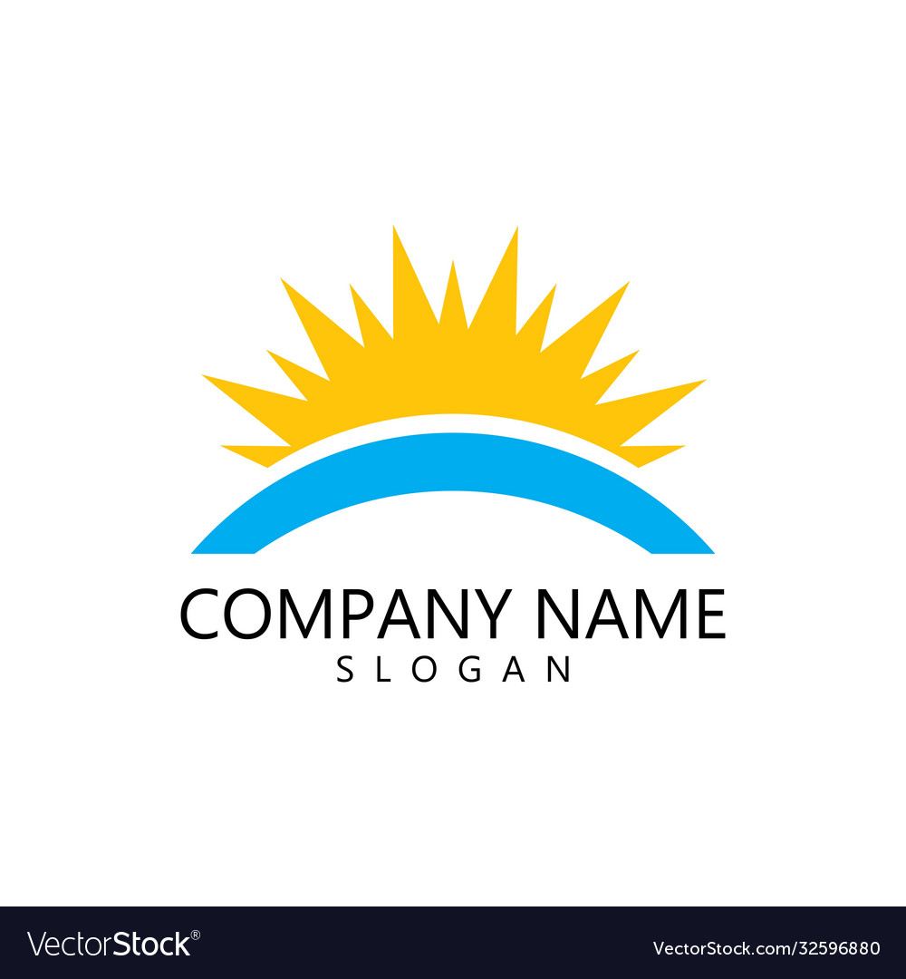 Sun logo Royalty Free Vector Image - VectorStock