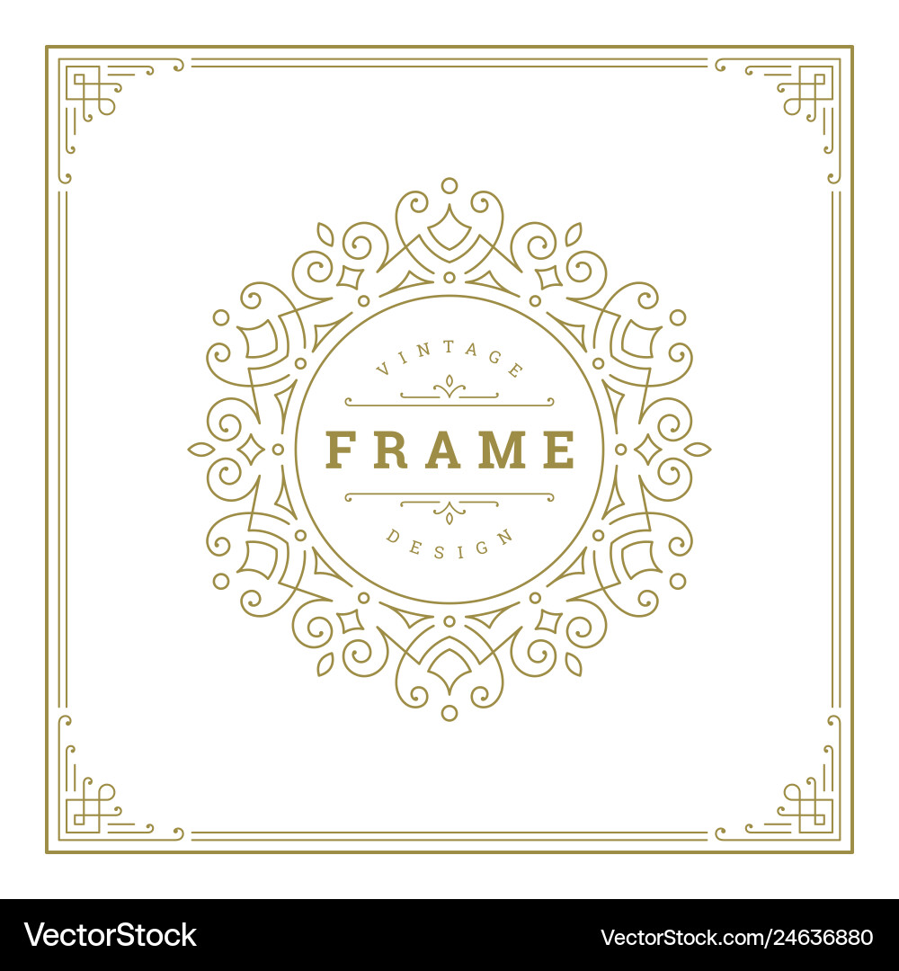 Vintage flourishes ornament frame template Vector Image