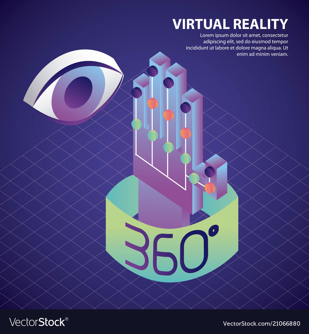 Virtual reality isometric Royalty Free Vector Image