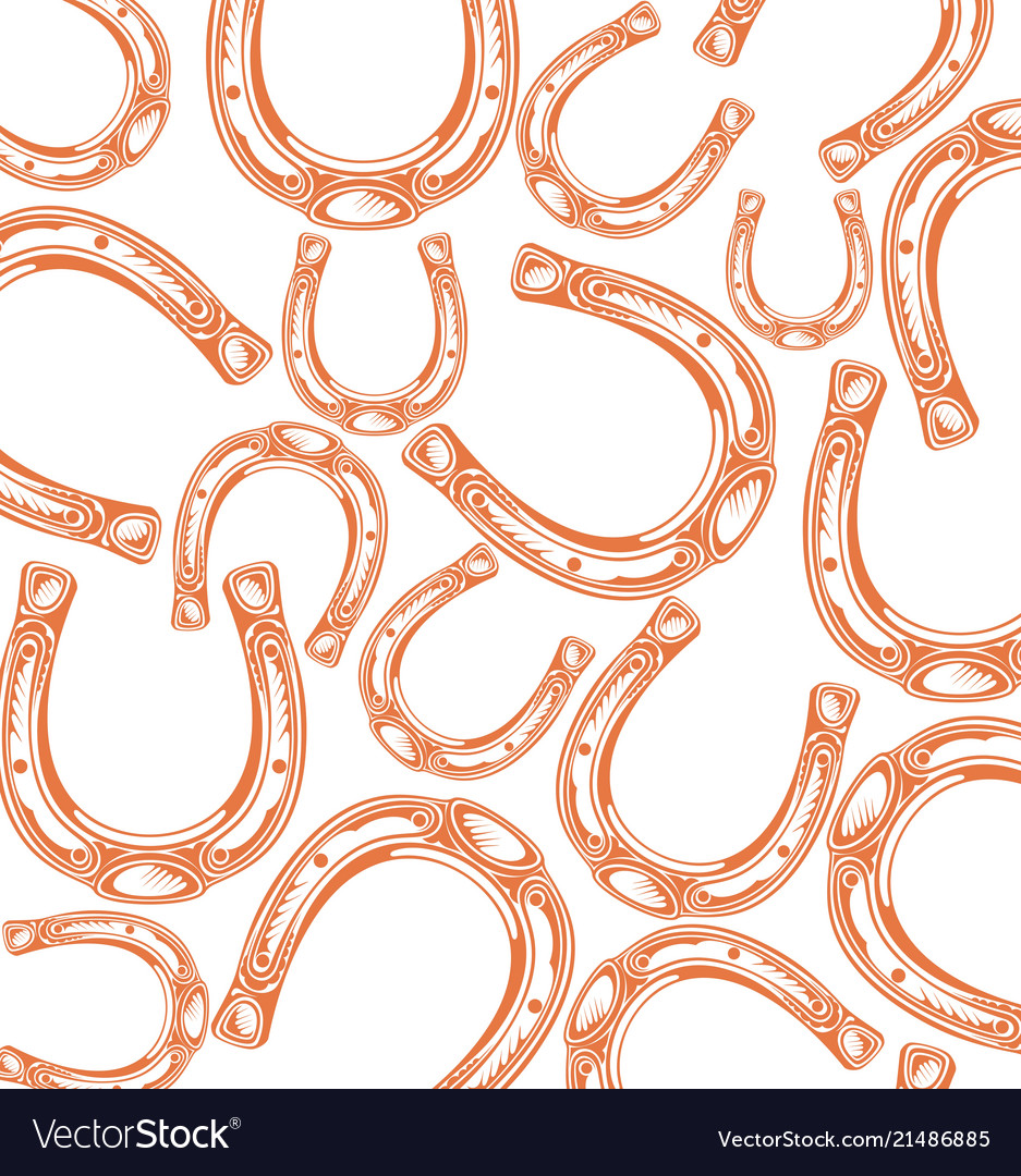 Horseshoes pattern Royalty Free Vector Image - VectorStock