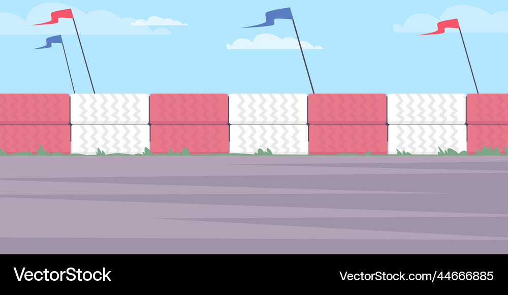 Karting competition or go-kart racing empty track Vector Image