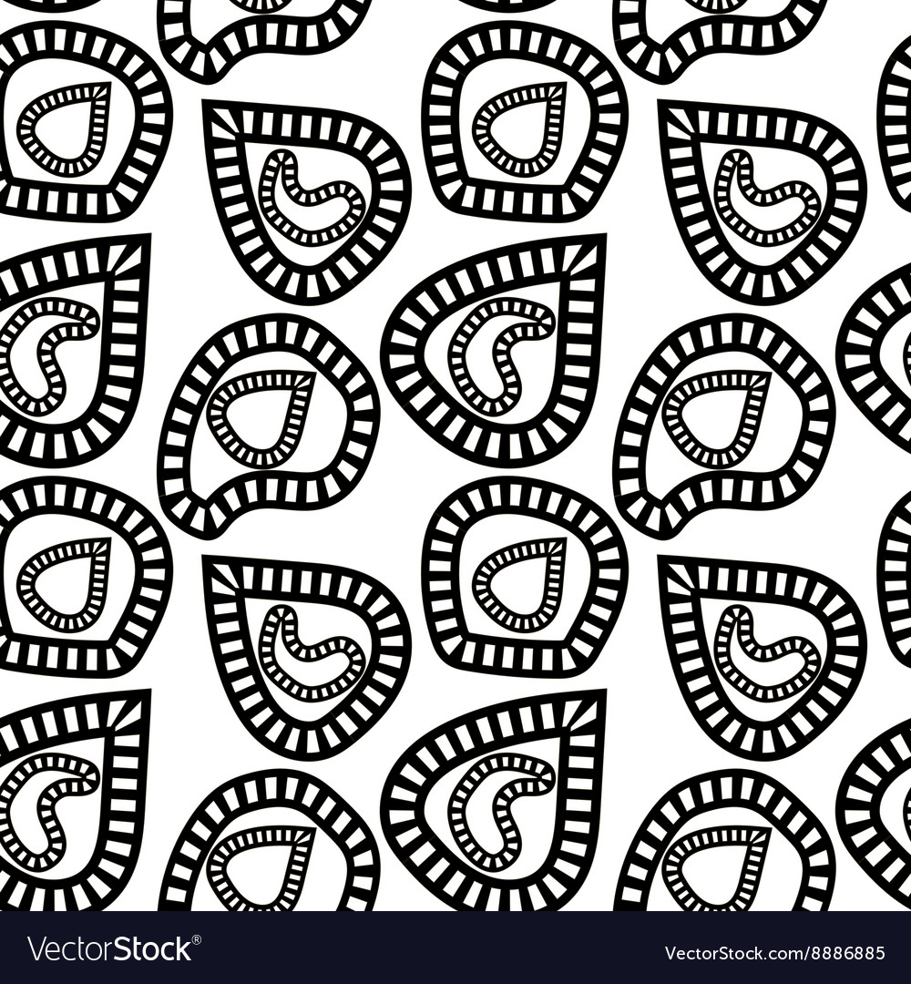 Monochrome Pattern Abstract Striped Shapes Vector Image