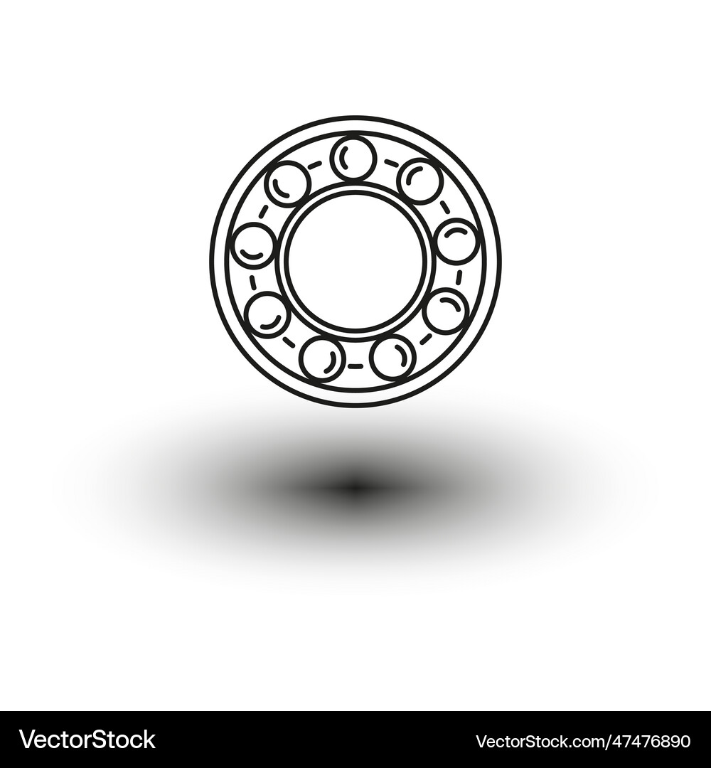 Bearing line icon industrial rolling logo Vector Image