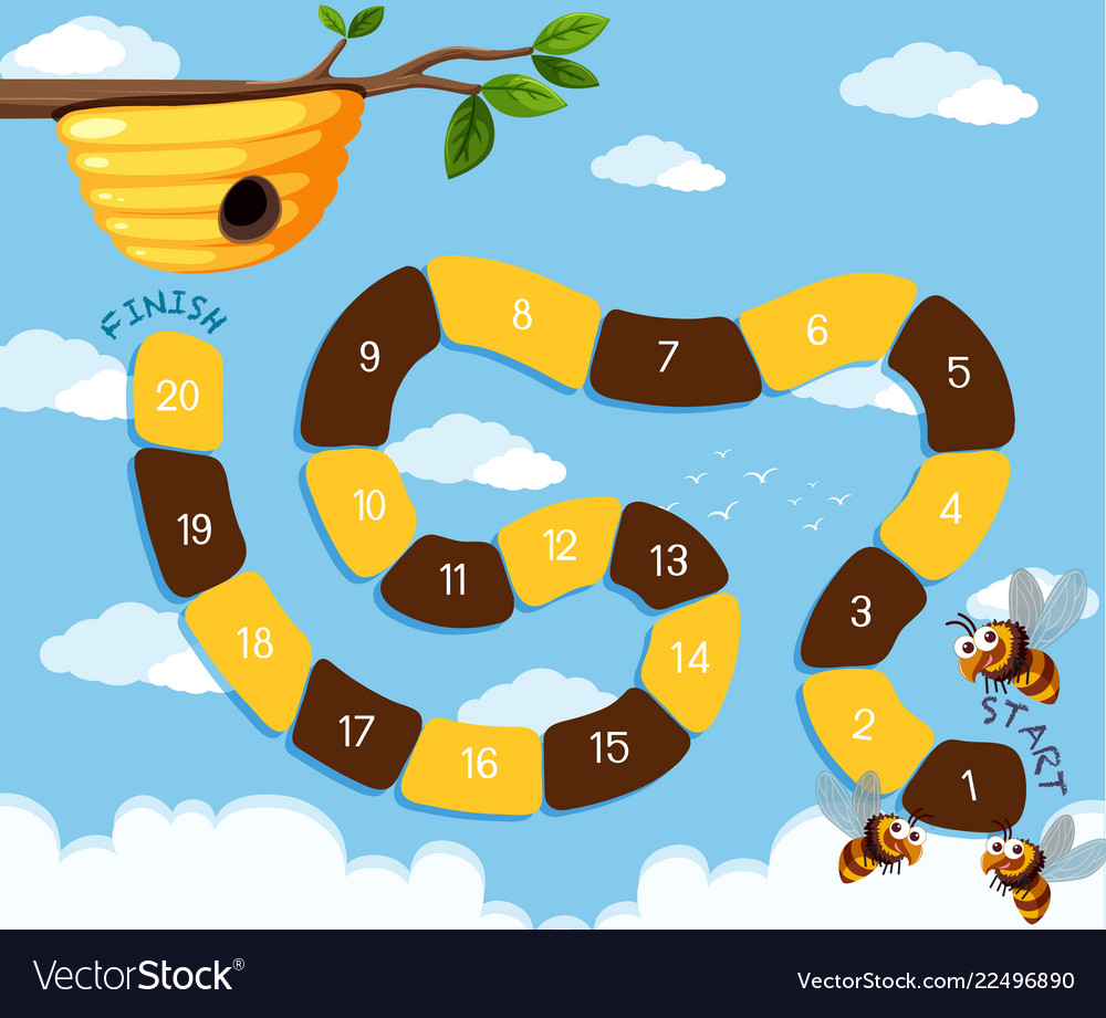 Bee Finding Hive Board Game Royalty Free Vector Image bee-finding-hive-board-game-royalty-free-vector-image