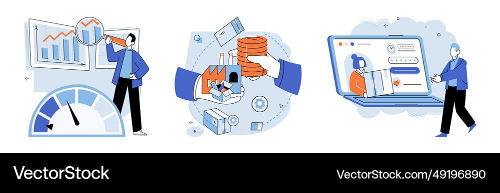 Business process investment decisions impact Vector Image