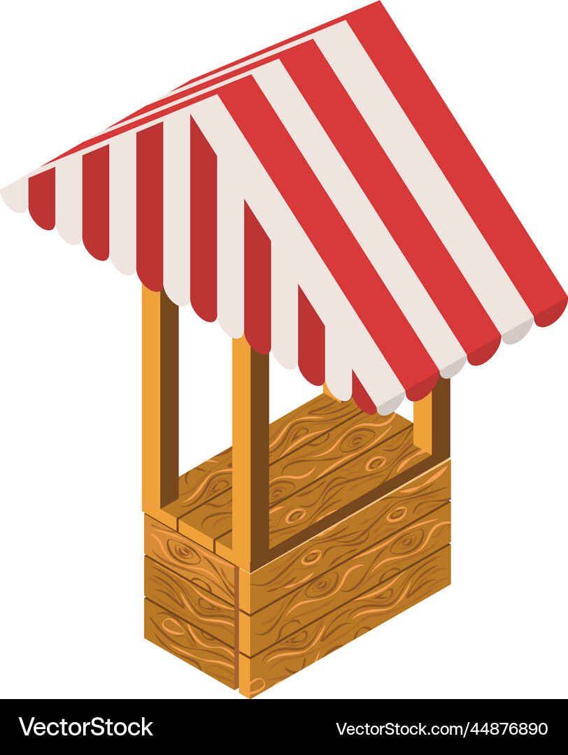 Isometric 3d of empty market Royalty Free Vector Image