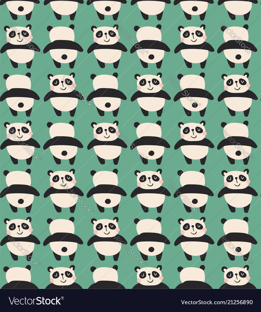 Panda pattern Royalty Free Vector Image - VectorStock