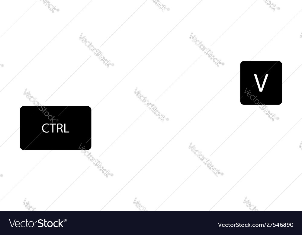 Paste buttons combination Royalty Free Vector Image