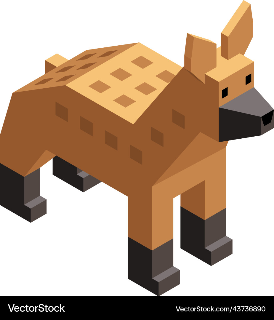 Polygonal dog low poly game isometric animal Vector Image