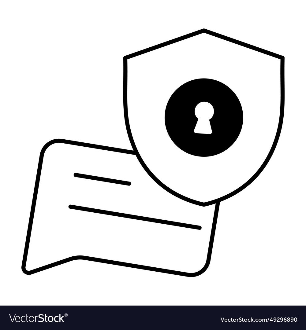 Secure chat Royalty Free Vector Image - VectorStock