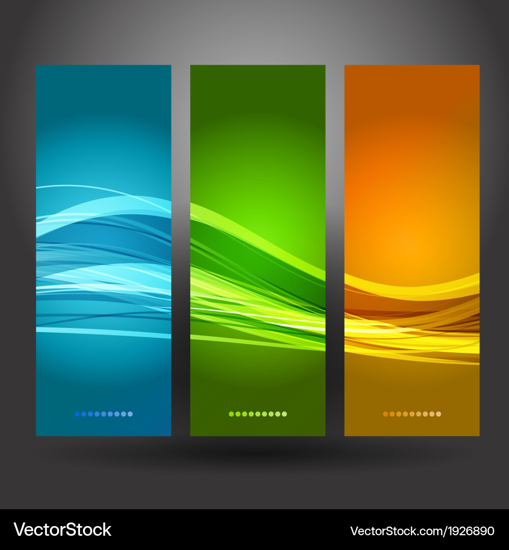 Set of color banner Royalty Free Vector Image - VectorStock