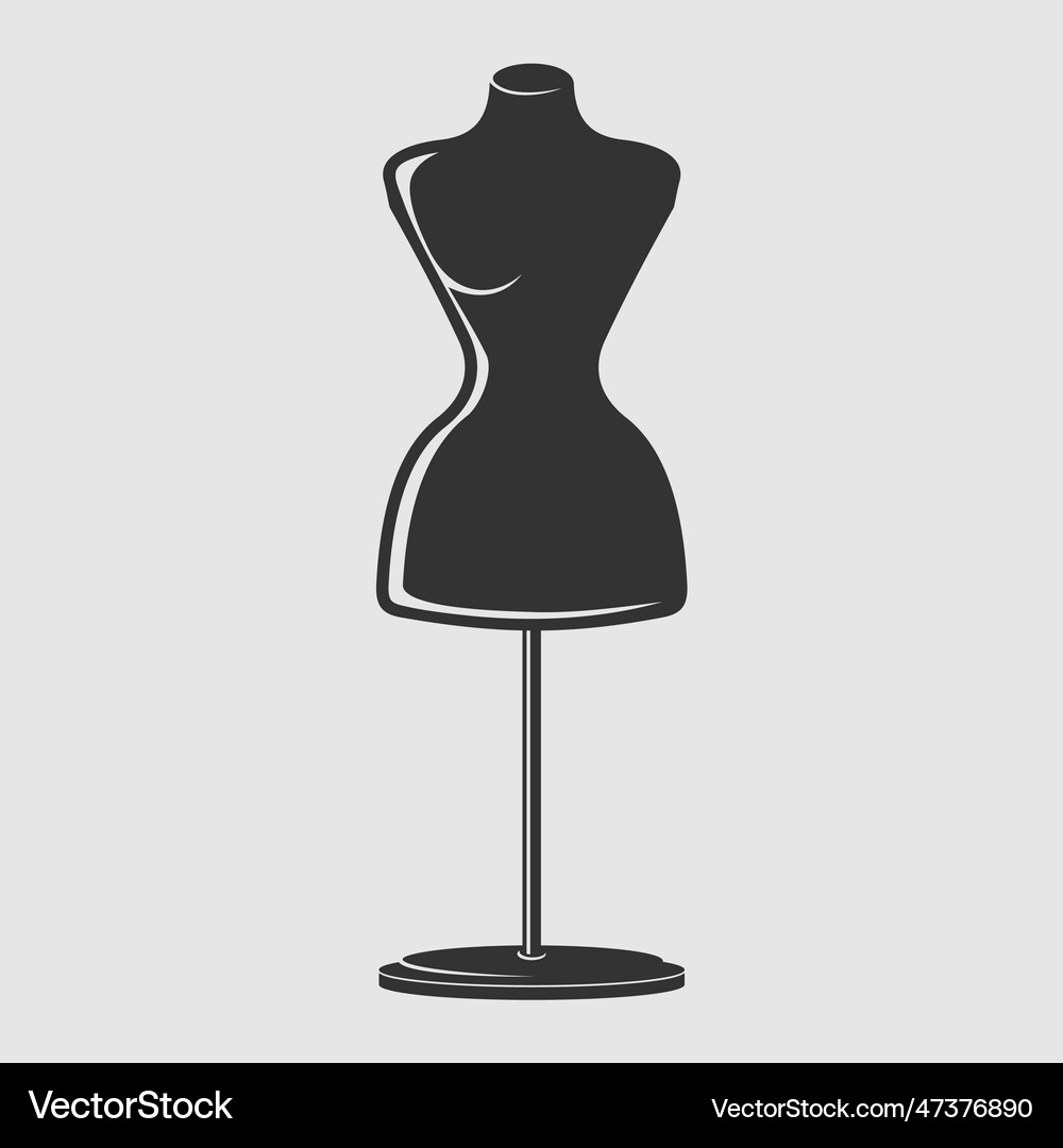 Sewing female mannequin isolated on white Vector Image