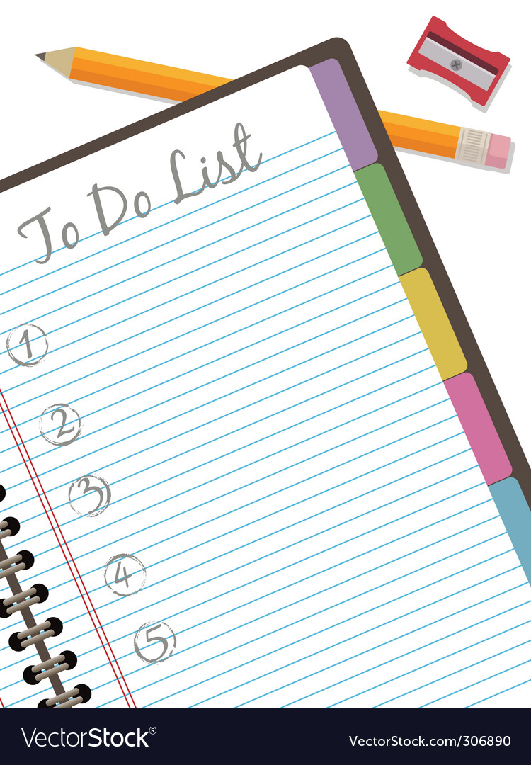To do list Royalty Free Vector Image - VectorStock