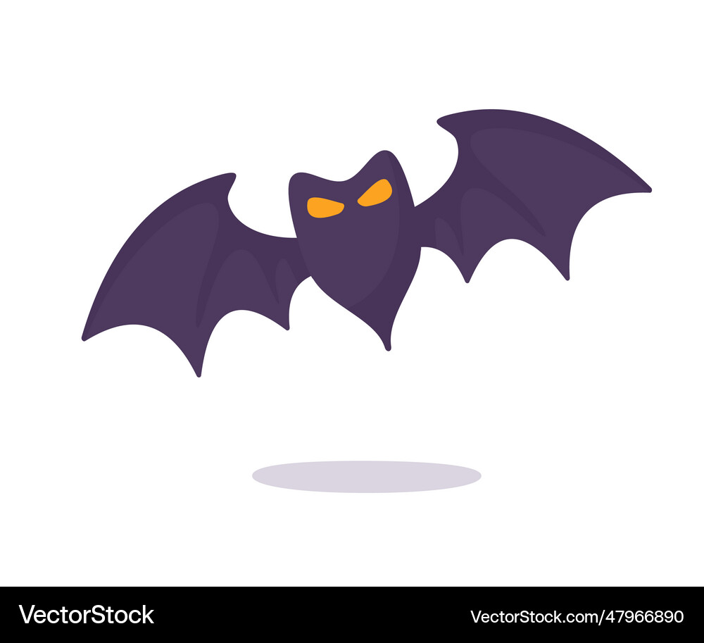 Vampire bat cartoon scary ghost bat blood on Vector Image