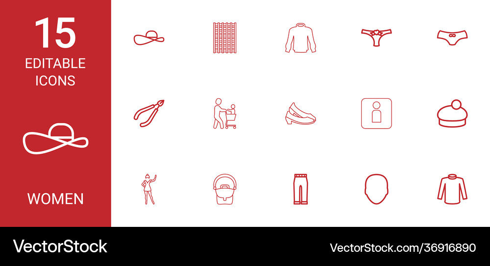 Frauen Icons Lizenzfreies Vektorbild - VectorStock