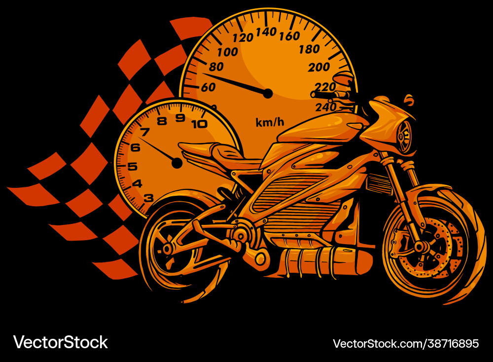 A motorcycle racer sport Royalty Free Vector Image
