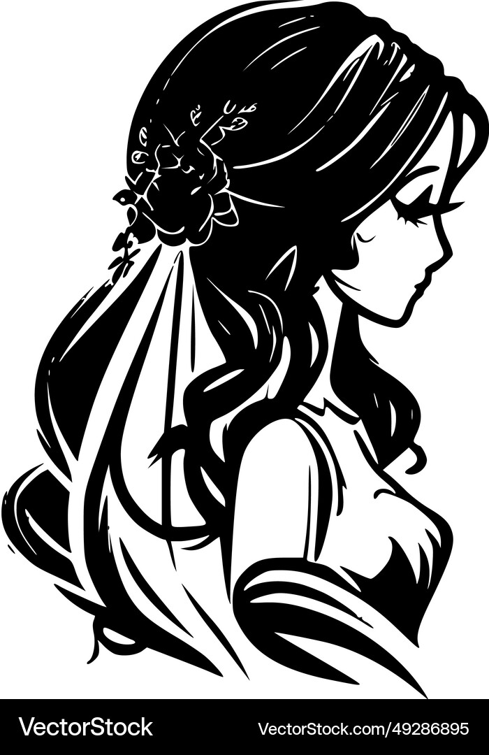 Bridal - minimalist and flat logo Royalty Free Vector Image