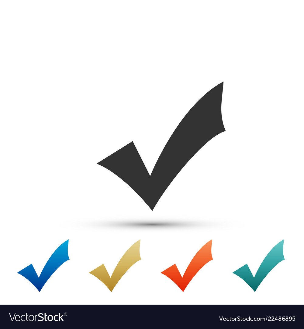 Check Mark Icon - White Background Royalty Free Vector Image