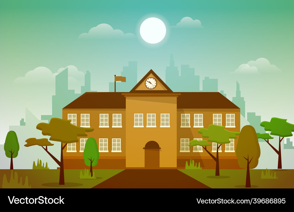 City school building study learning education – Royalty-Free Vector ...