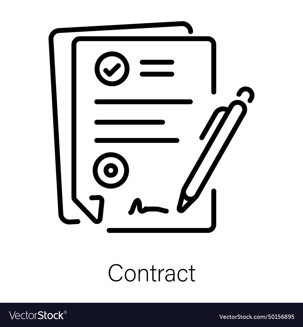 Contract Royalty Free Vector Image - VectorStock Contract Royalty Free Vector Image - VectorStock