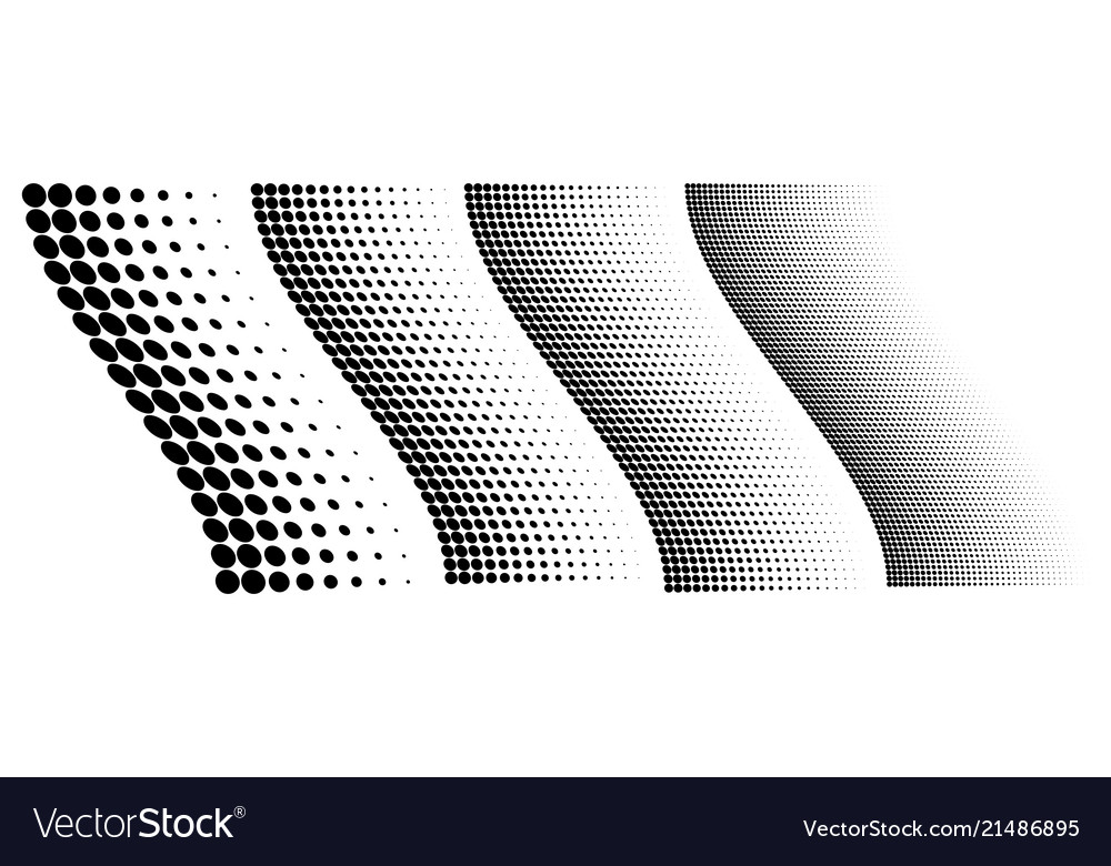 Halftone dots wave pattern backgrounds Royalty Free Vector