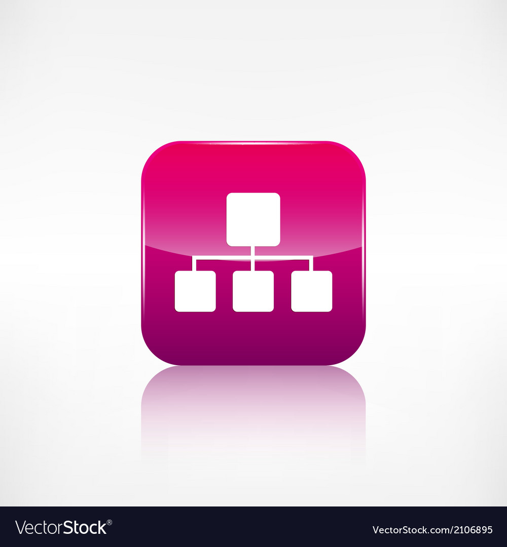 Network icon application button Royalty Free Vector Image